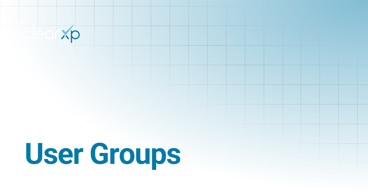 User Groups | ClearXP Help